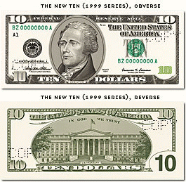 New 5 and 10 Dollar Bills
